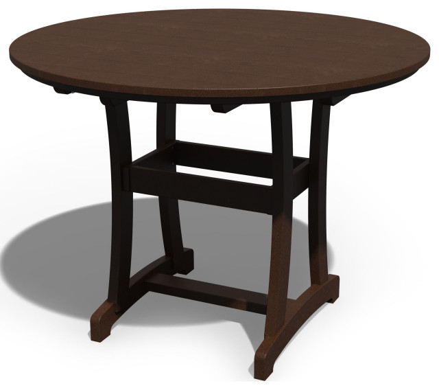 Poly Lumber Round Legacy Table, 54 Inch - Contemporary - Outdoor Pub ...
