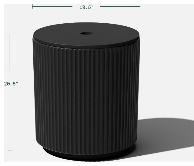 Veradek Demi Shade Side Table, 20 Inch - Transitional - Outdoor Side ...