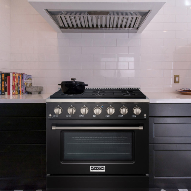 36" Slide-in Freestanding Gas Range & 5.2 Cu. Ft. Oven, 6 Burners ...