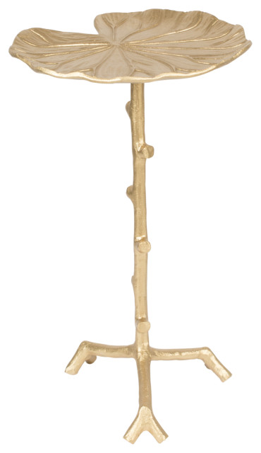 Art Deco Leaf Side Table | DF Lily - Contemporary - Side Tables And End ...