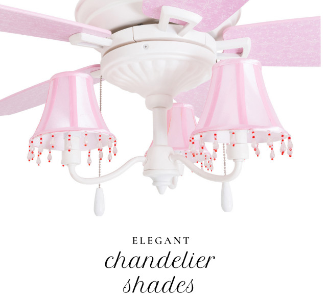 Prominence Home Elsa Princess Ceiling Fan With Light, 48", White ...