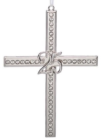 25th Wedding Anniversary Cross - Contemporary - Decorative Objects And ...