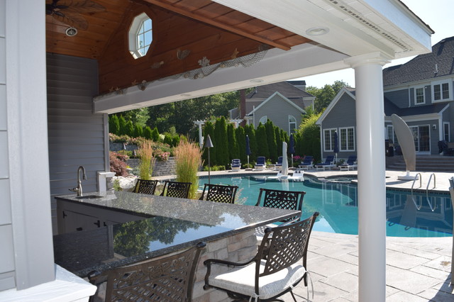 Poolhouse with Dormer & Changing Room with Storage - Modern - Boston ...