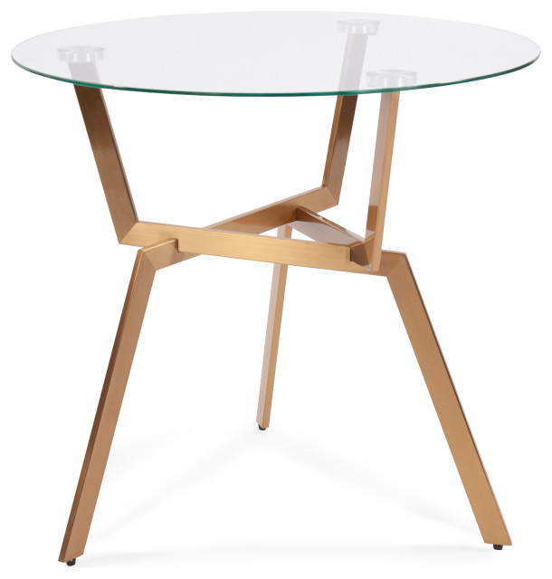 Round Gold Metal Side Table - Contemporary - Side Tables And End Tables ...