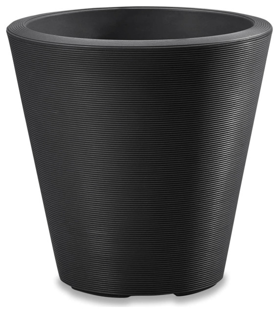 Madison Modern Round Plant Pot Weather Proof - 14'' (Alpine White), 16 ...