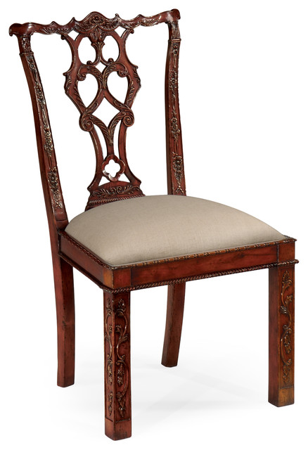 Chippendale Style Rococo Quatrefoil Chair, Side - Victorian - Dining ...