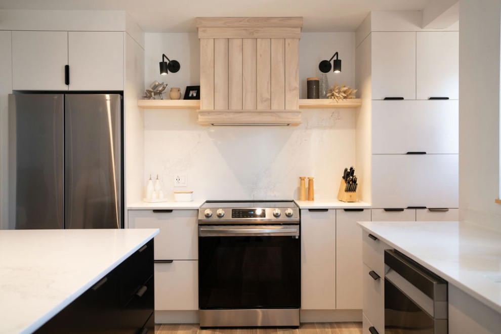 The modern farmhouse kitchen - Modern - Kitchen - Montreal - by Jessica ...