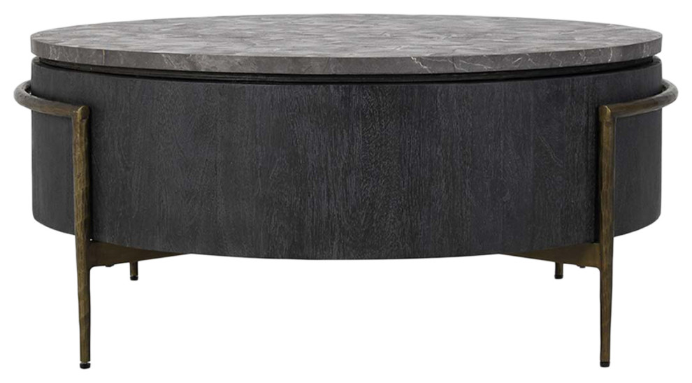 Black & Grey Round Coffee Table - Modern - Coffee Tables - by Design ...