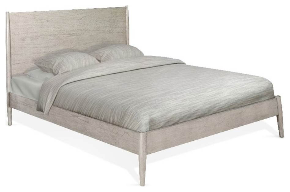 Sunny Designs American Modern Mindi Wood Queen Panel Bed in Modern Gray ...