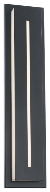 Midnight LED Outdoor Wall Sconce, Black - Modern - Outdoor Wall Lights ...