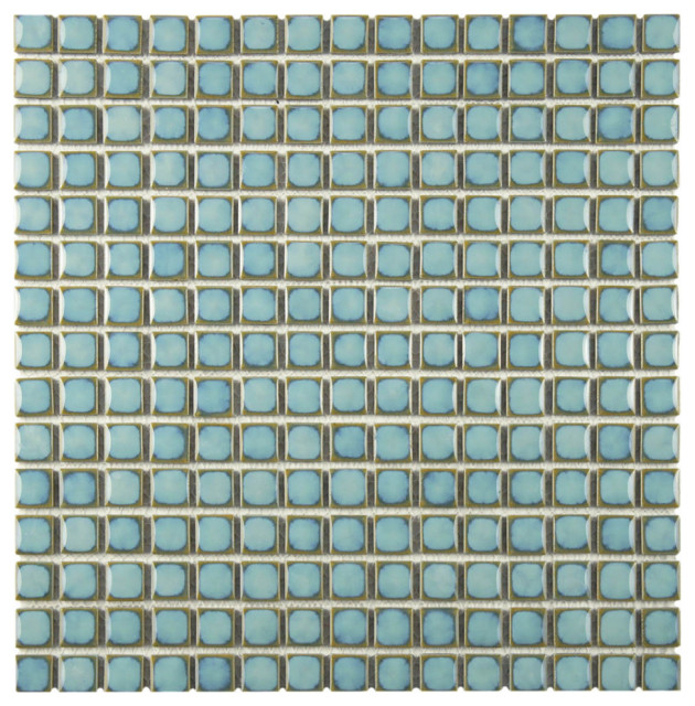 Hudson Edge Porcelain Mosaic Floor and Wall Tile, Marine, Sample ...
