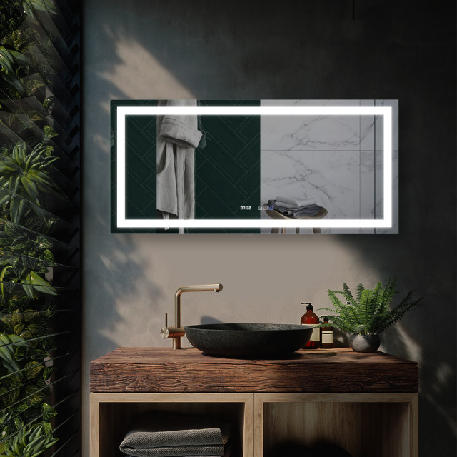ExBrite Anti Fog LED Bathroom Mirror With Brightness Adjustment ...