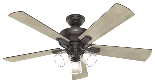 Crestfield 3 Light 52 in. Indoor Ceiling Fan, Noble Bronze ...