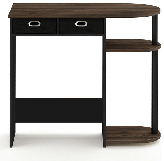 Laptop Notebook Computer Desk/Table, Columbia Walnut/Black/Dark Brown ...