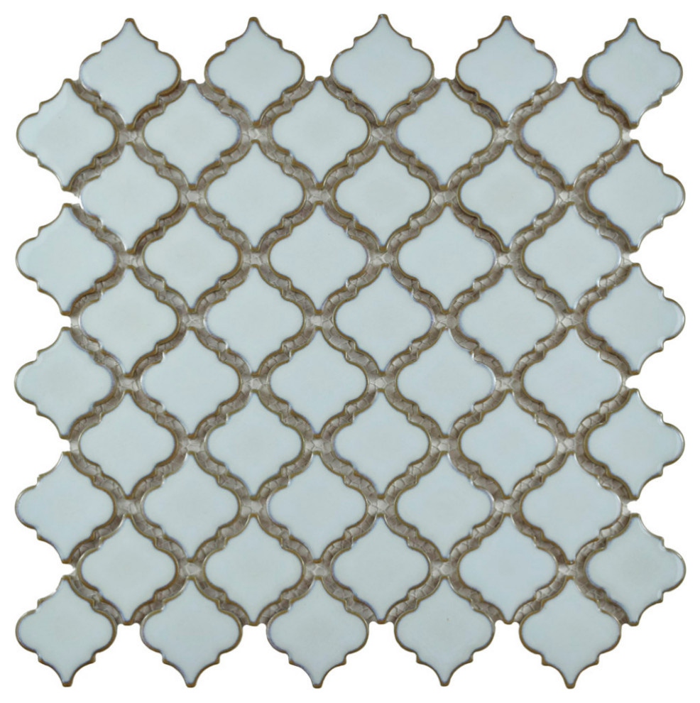 Hudson Tangier Mosaic Floor and Wall Tile, Silk White, Sample ...