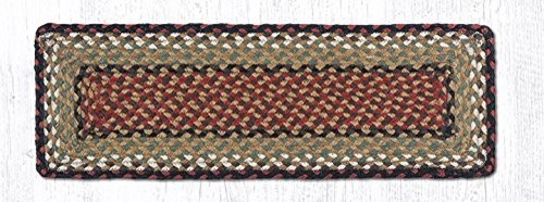 Burgundy/Mustard Rectangle Stair Tread, 27"x8.25" - Contemporary ...