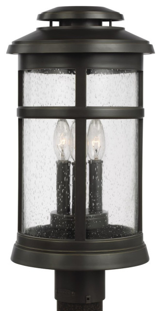 3-Light Post Lantern, Antique Bronze - Transitional - Post Lights - by ...