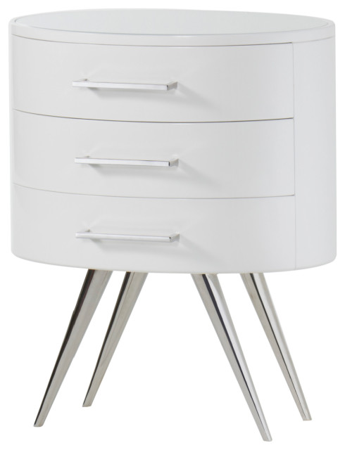 Modern Classic Round Nightstand Andrew Martin Diaz Midcentury