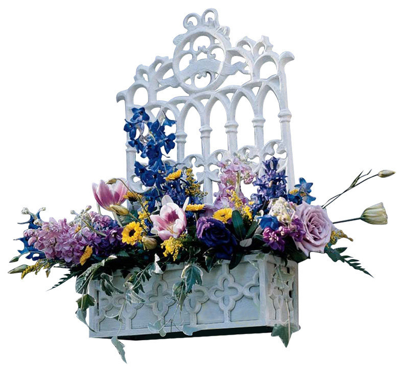 Cast-Iron Gothic Revival Flower Box - Traditional - Outdoor Pots And ...