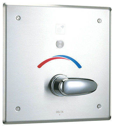 Delta Electronic Shower Trim With Push Button Activator, Battery ...