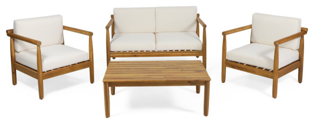 Benewah Acacia Wood Chat Set - Midcentury - Outdoor Lounge Sets - by ...