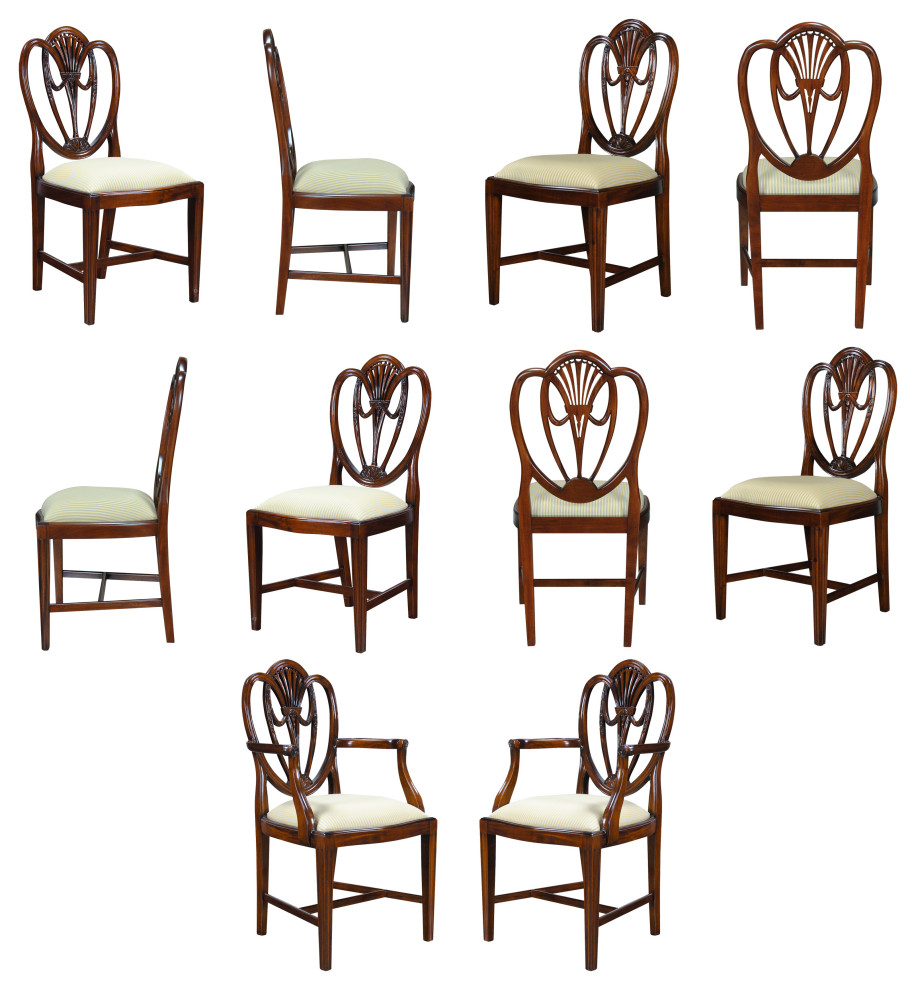 NDRAC004Z Clover Back Dining Chairs, Set of 10 - Transitional - Dining ...