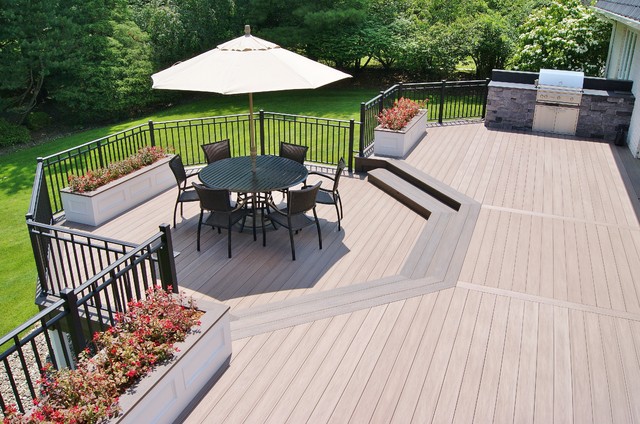 Stunning multi-level deck in WOLF decking in Livingston, NJ ...