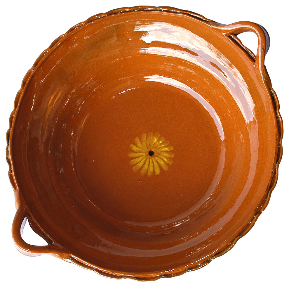 Ancient Cookware, Mexican Clay Unlidded Cazuela, Large, Terracotta, 3 Quarts - Traditional ...