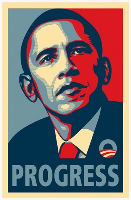 Rare Obama Campaign Poster, Progress Print, 11 x 17 - Contemporary ...