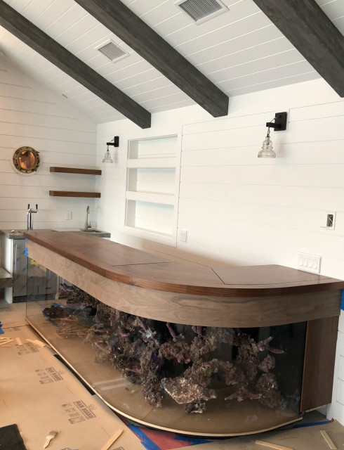 Custom Fish Tank Bar - Home Bar - Los Angeles - by Aspire Design and ...