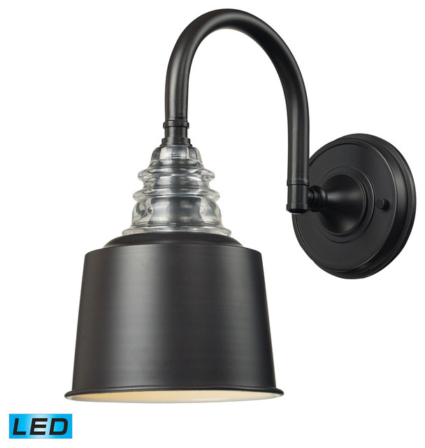 Elk Lighting 66813-1-LED Insulator Glass 1-Light Wall Sconce ...