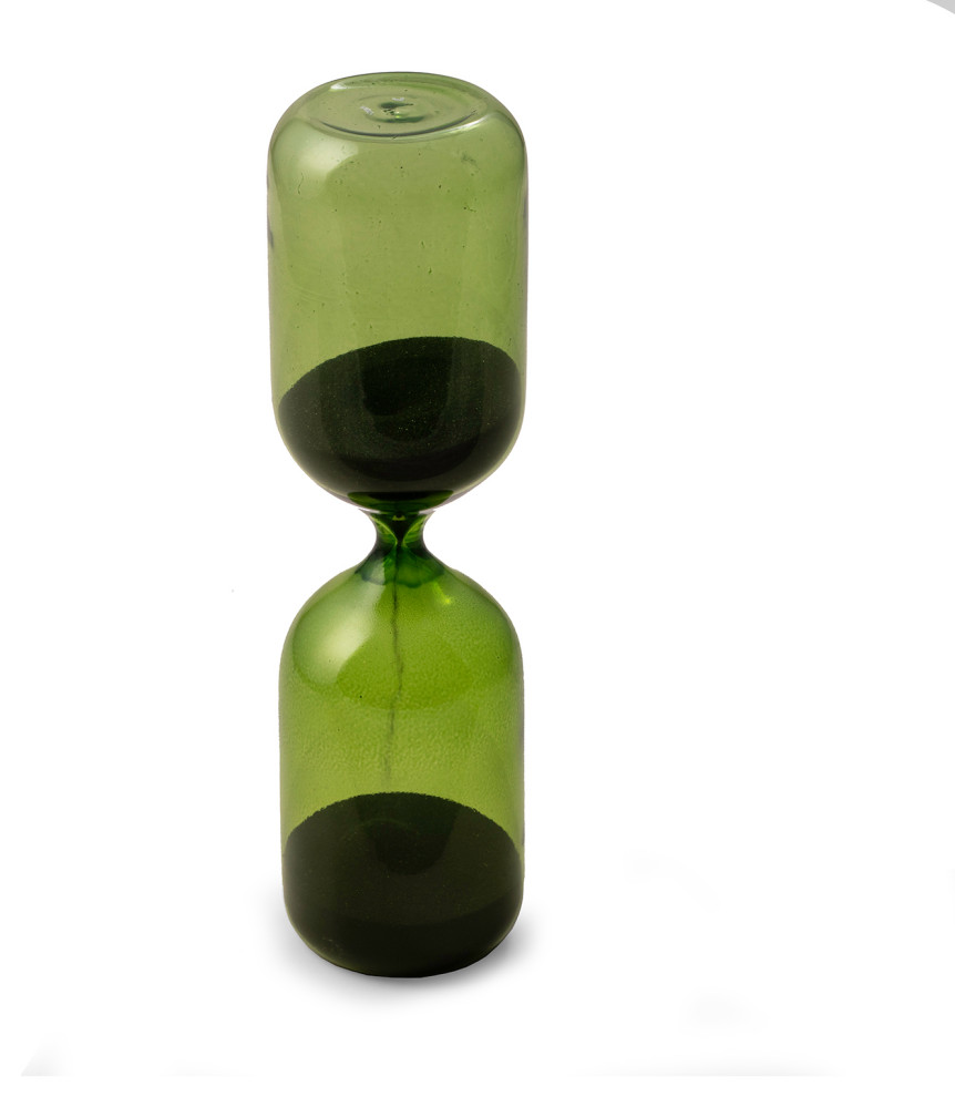 20 Minute Green Sand Timer, Black Sand - Contemporary - Decorative ...