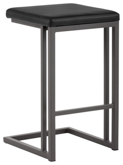 Boone Barstool, Set of 2, Counter Height - Industrial - Bar Stools And ...