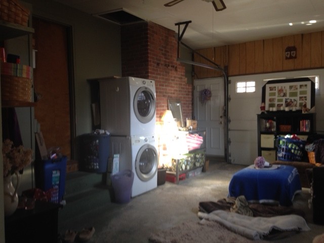 Guests enter through our ugly garage!