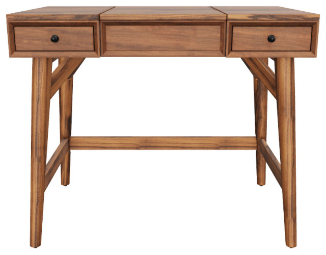 Flynn Bedroom Vanity, Acorn - Midcentury - Bedroom & Makeup Vanities ...