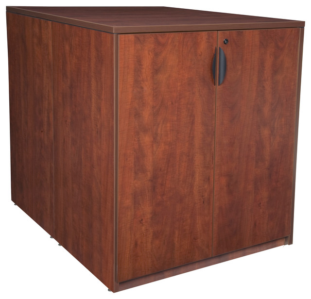 Legacy Stand Up Back To Back Storage Cabinet, Cherry - Modern - Filing ...