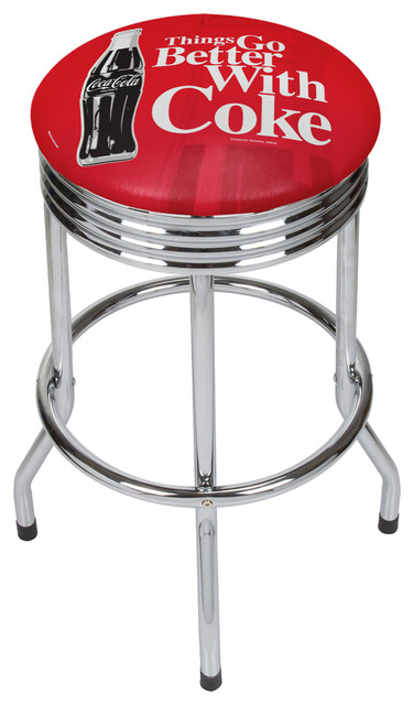 Coke Chrome Ribbed Bar Stool - Contemporary - Bar Stools And Counter ...