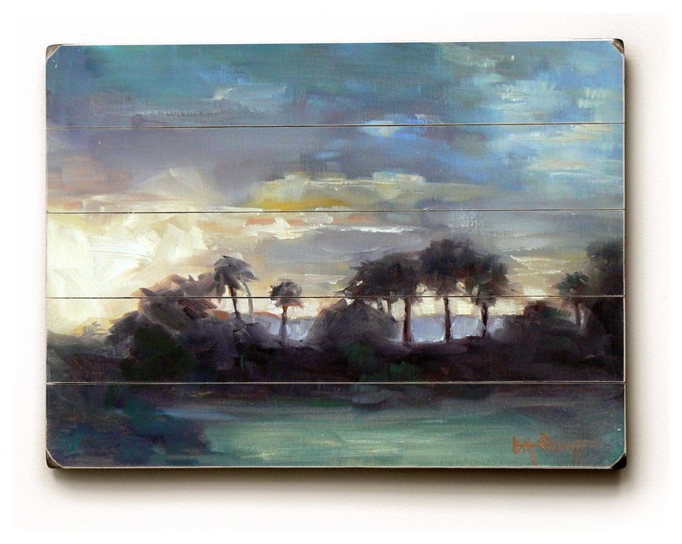 Sundown Wooden Sign, 25x34 - Prints And Posters - by Lightning E ...