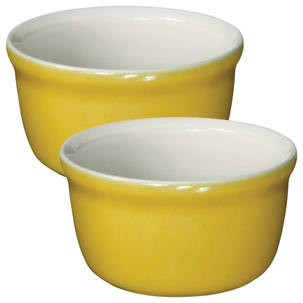 Emile Henry HR Modern Classics 2 Set Ramekin, Yellow - Traditional ...