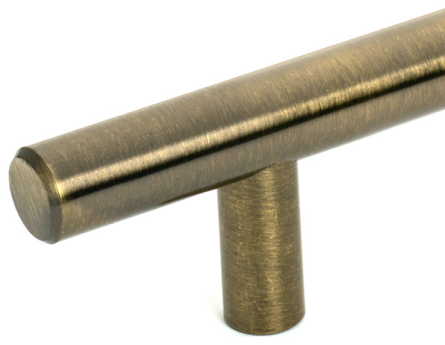 Antique Brass 7-1/2" (192mm) European Bar Pull - 10 PACK - Transitional ...