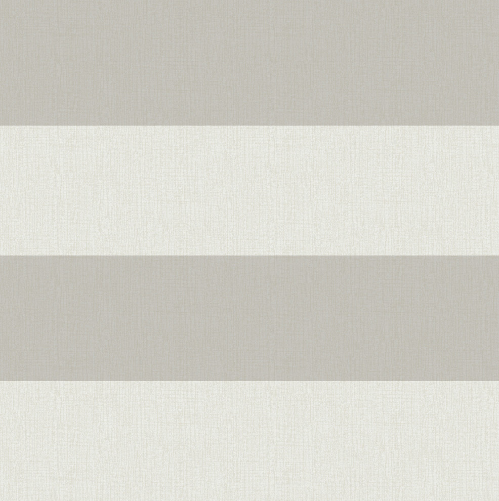 Awning Grey Stripe Wallpaper - Contemporary - Wallpaper - by Brewster ...