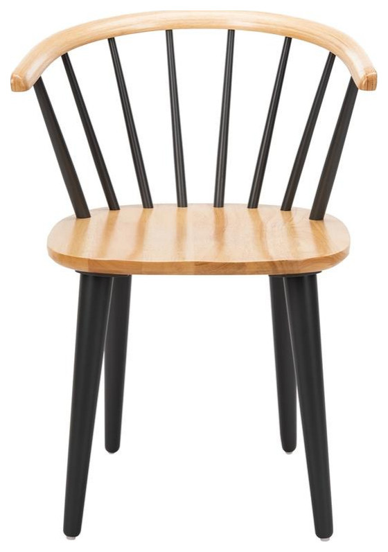 Charlese 18" Curved Spindle Side Chair, Set of 2, Natural/Gray ...