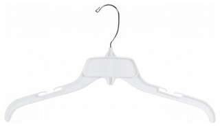 Unbreakable White Plastic Dress or Shirt Hanger 17", Set of 25 ...