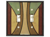 Craftsman Ceramic Tile Double Toggle Switchplate - Contemporary ...