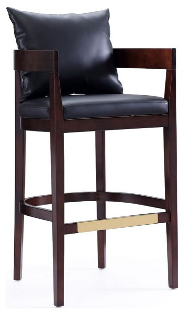 Ritz Barstool in Black and Dark Walnut - Transitional - Bar Stools And Counter Stools - by ...