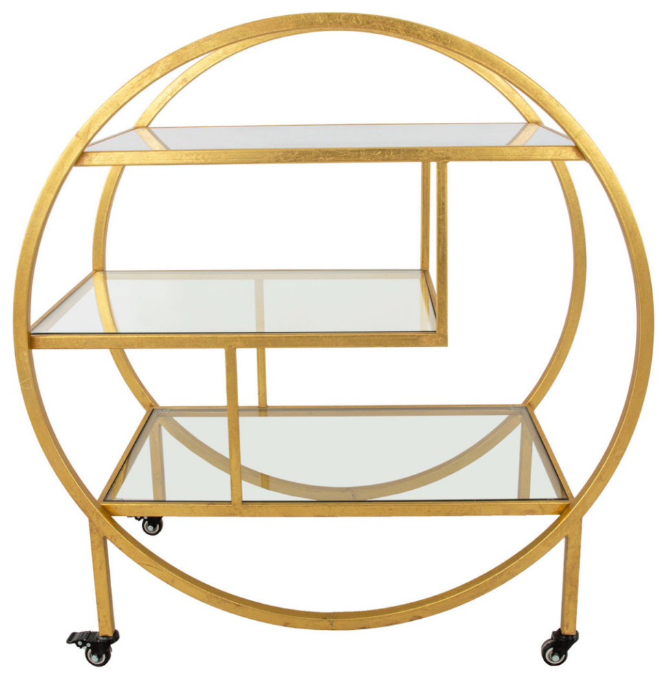 Valda Gold Serving Cart - Contemporary - Bar Carts - by Rustic Home ...