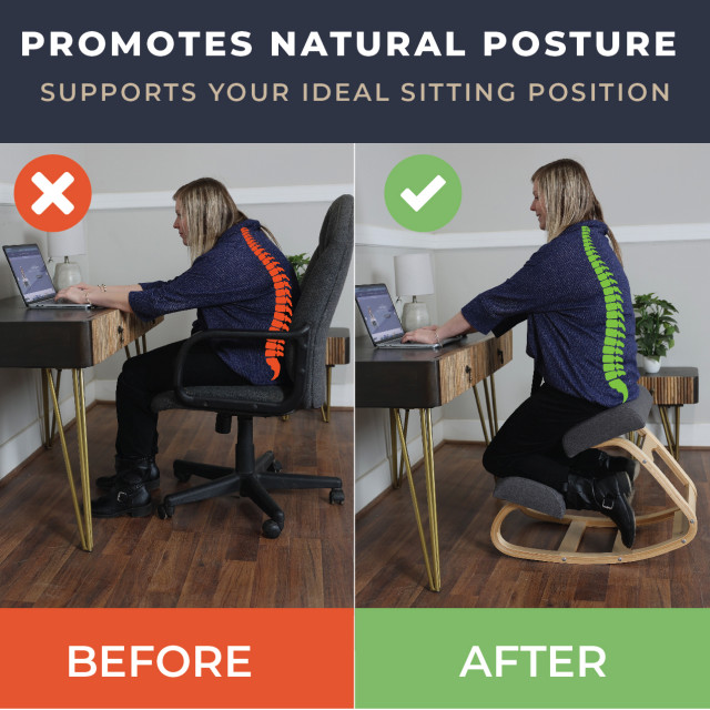 Ergonomic Kneeling Chair Rocking Stool Balancing Seat - Transitional ...