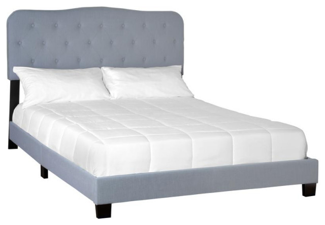 Ariana Upholstered Queen Bed In A Box - Contemporary - Platform Beds ...