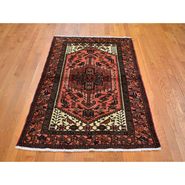 New Persian Hamadan Bird & Animal Figurines Pure Wool Hand Knotted Rug ...