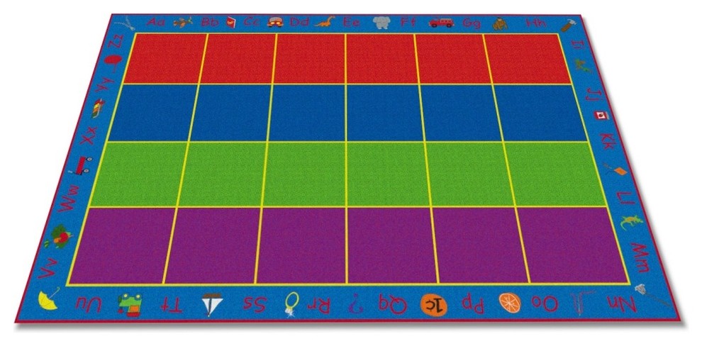 Abc Rainbow Seating Rug, 76" X 12 - Contemporary - Kids Rugs - by ...